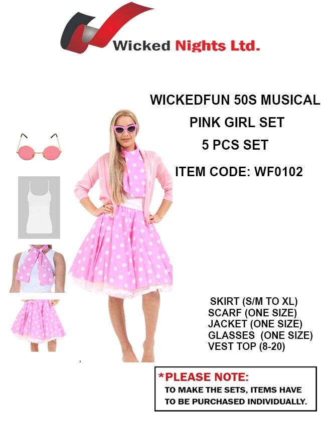 Rockin’ Retro: Unleash Wicked Fun with the 50s Musical Pink Girl 5-Pie ...
