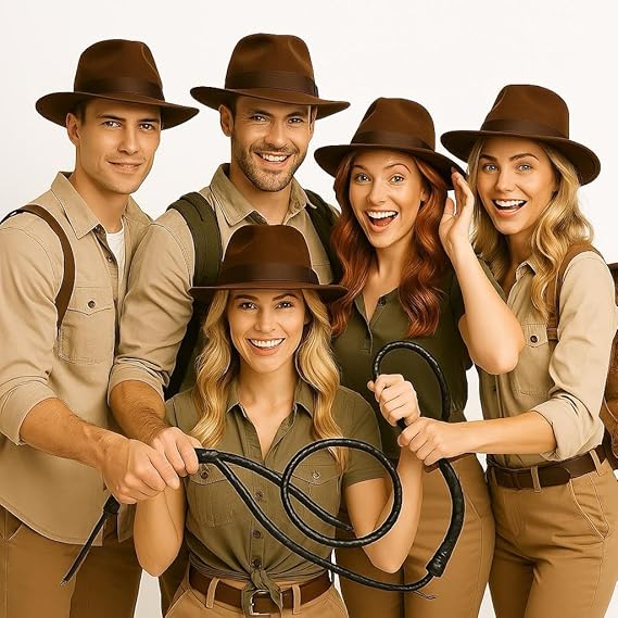 Labreeze Set of 5 Brown Explorer Hats for Adults – Classic Adventure C ...