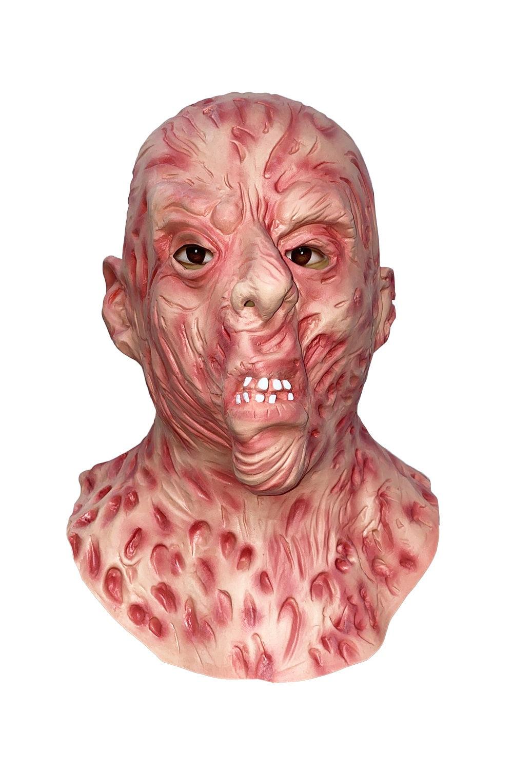 Men Scary Burnt Halloween Full Mask Horror Look Character Fancy Dress ...