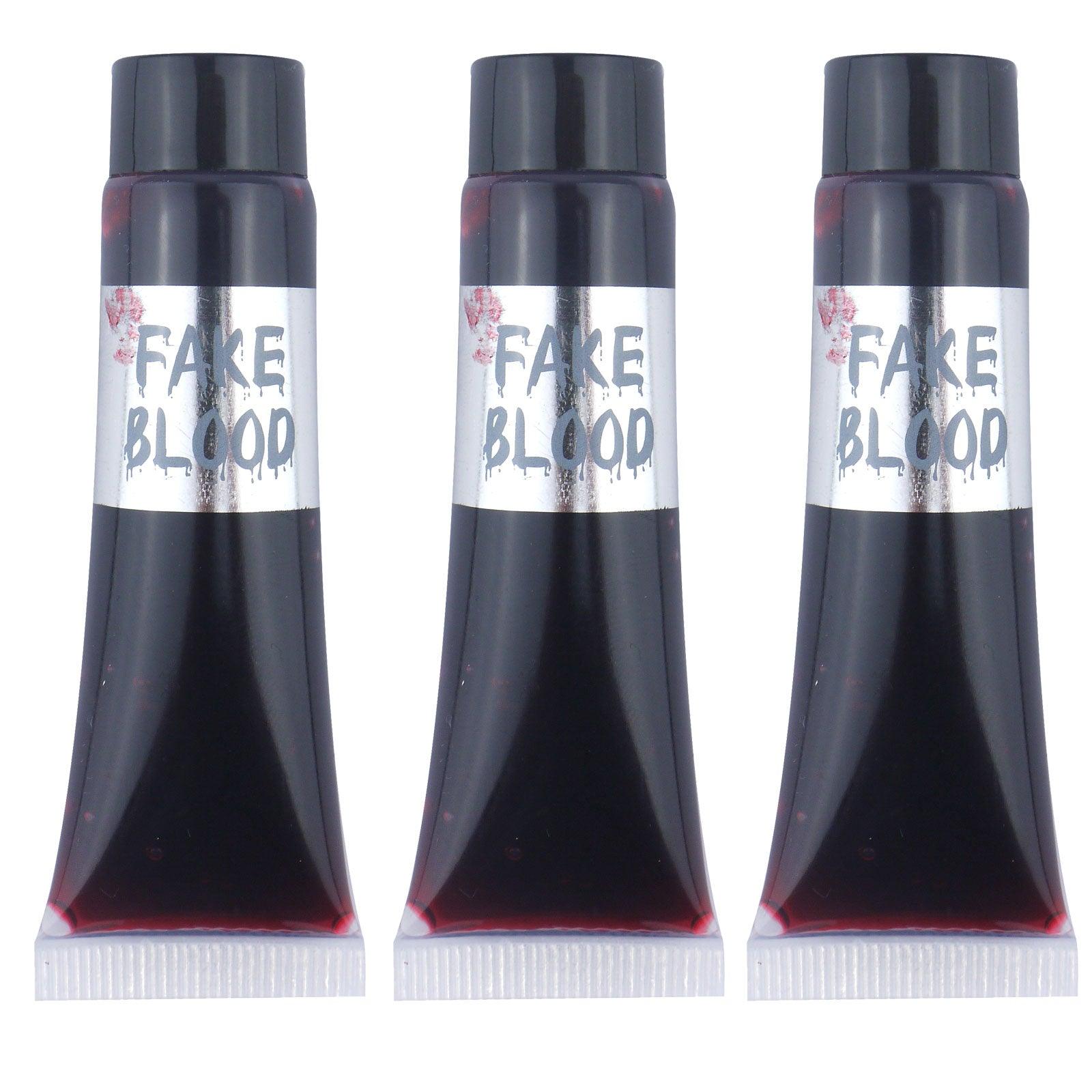 Pack of 3 Fake Blood Tubes - 16ml Halloween Horror Vampire Theme Party ...
